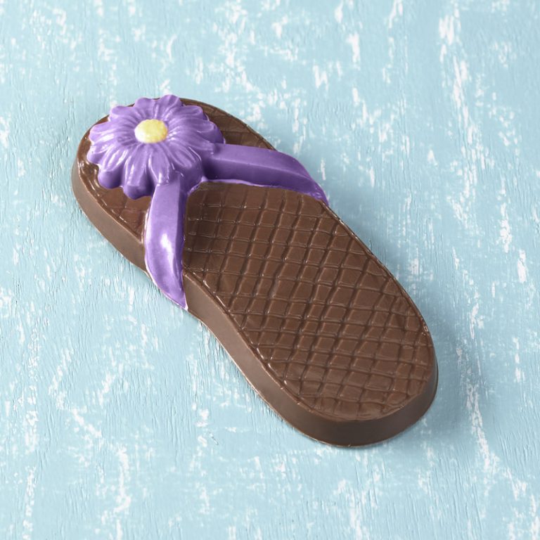 Milk Chocolate Purple Flip Flops | Making Fine Chocolates Since 1892