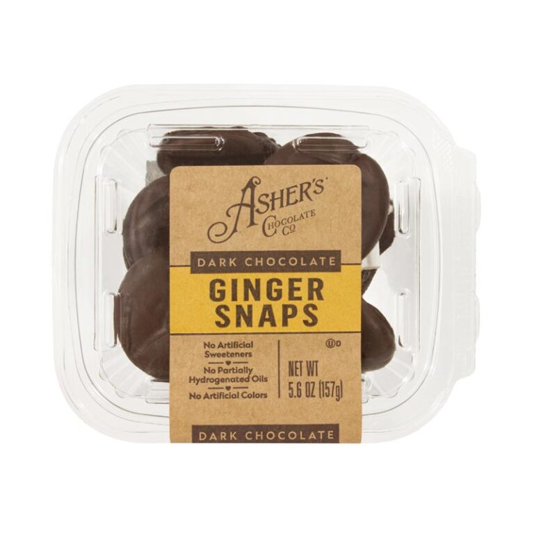 Dark Chocolate Ginger Snaps, FreshPack - Asher's Chocolate Co.
