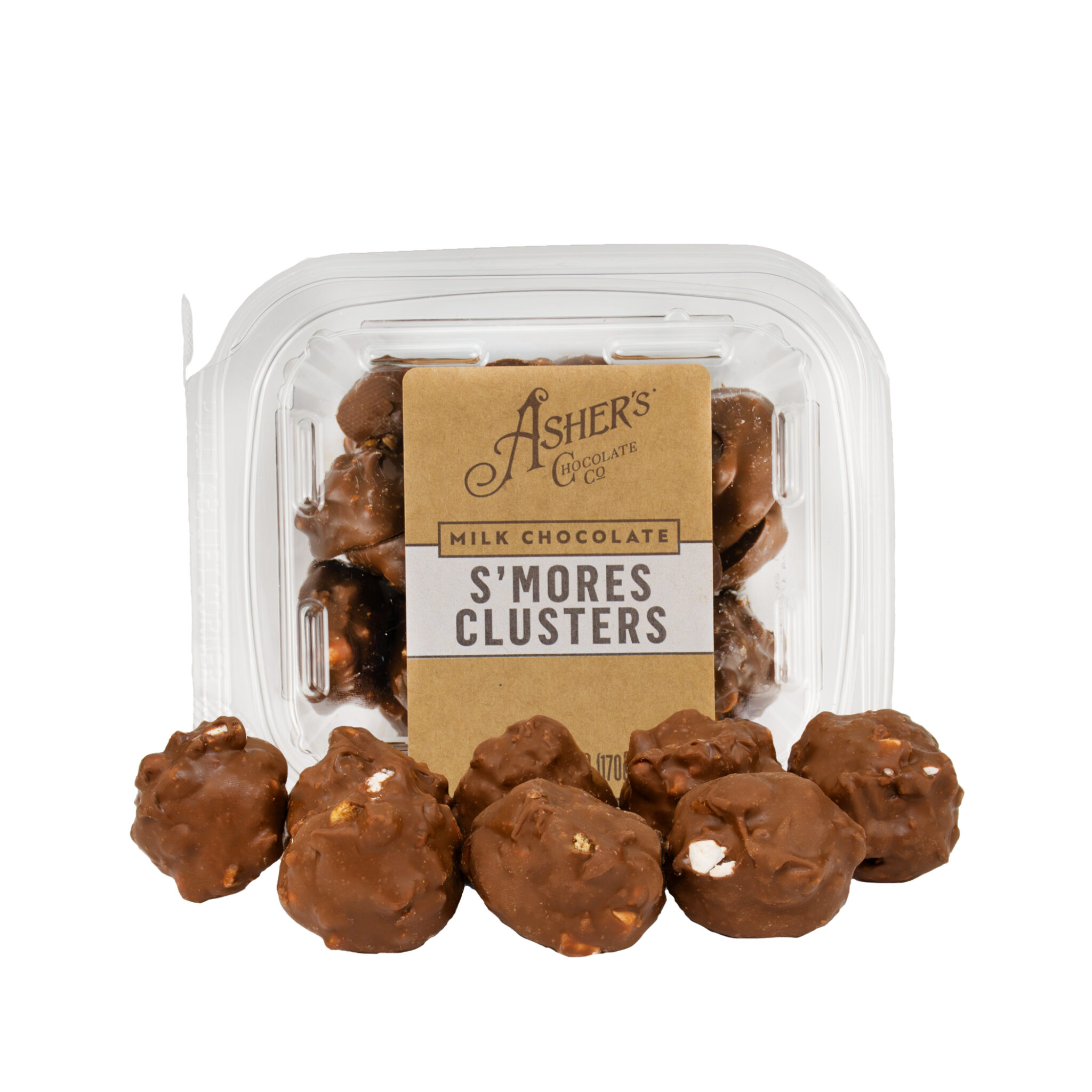 Milk Chocolate S'mores Clusters, FreshPack - Asher's Chocolate Co.