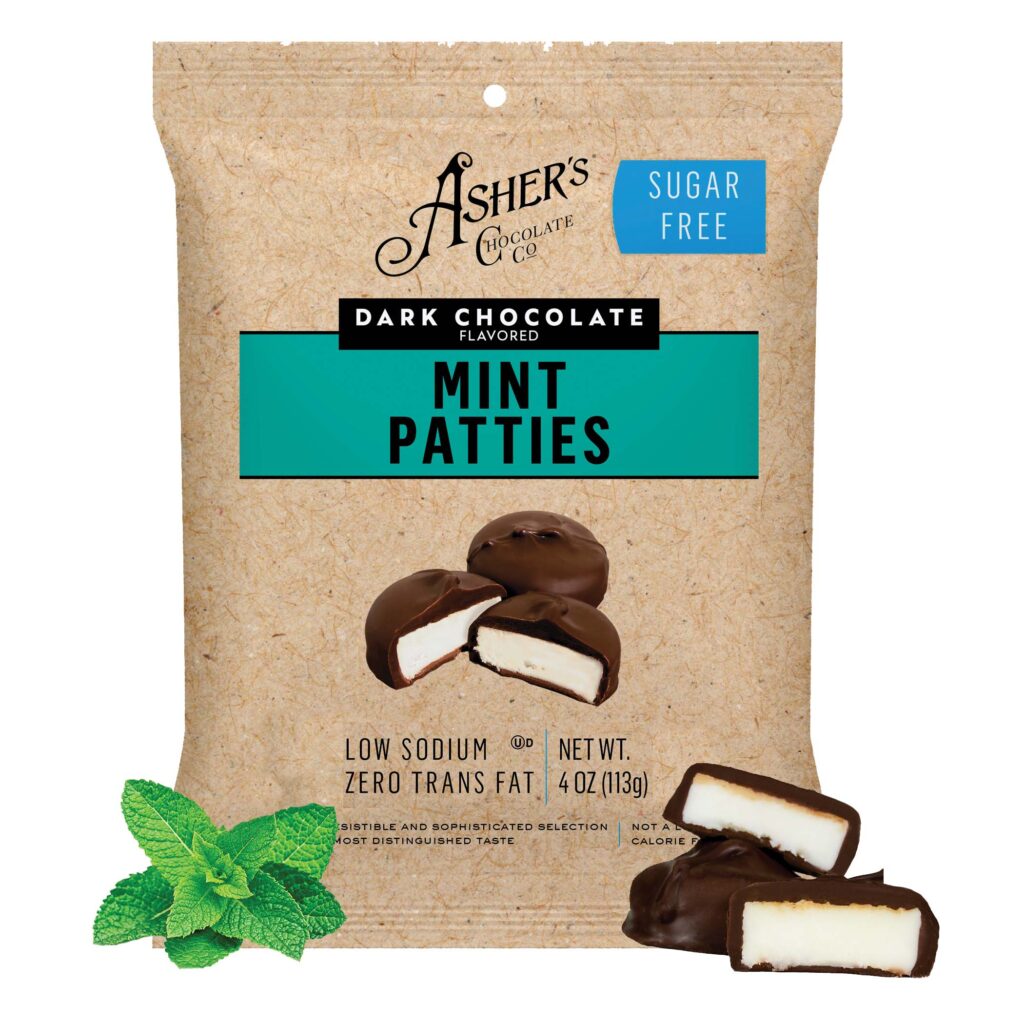 Sugar Free Dark Mint Patties - Asher's Chocolate Co.